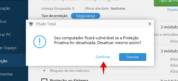 Como desativar o PSafe Total temporariamente no computador