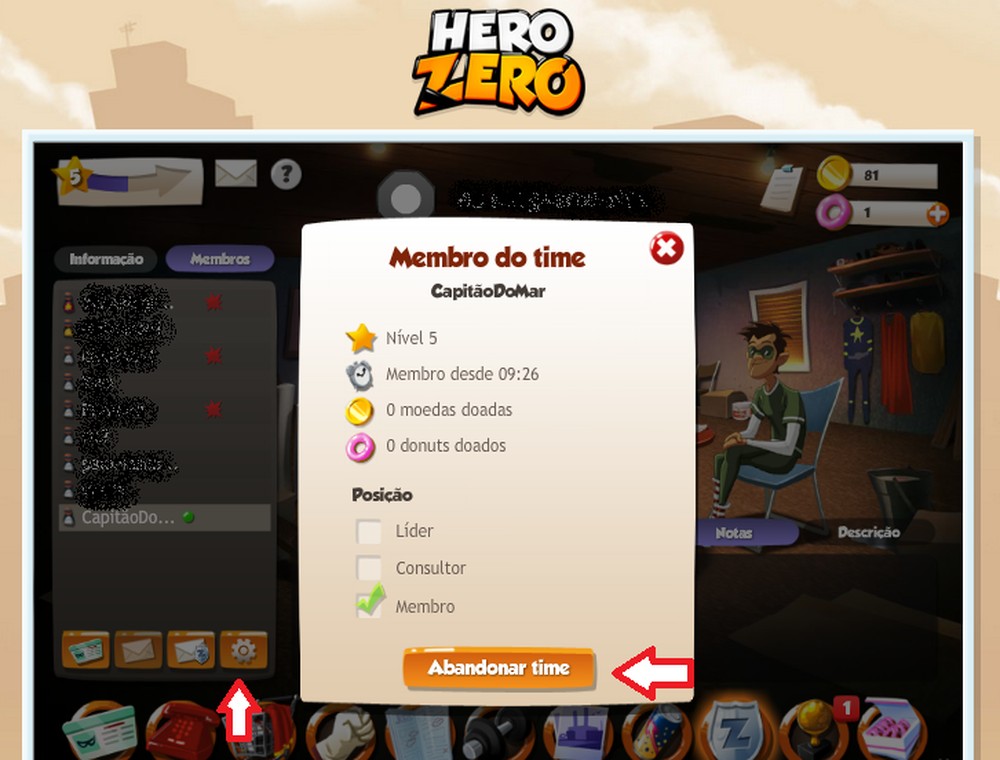 Hero Zero: como sair de um time em poucos passos
