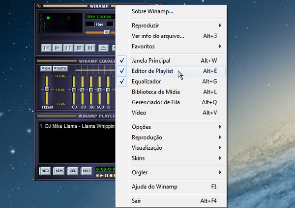 Como criar playlist no Winamp?