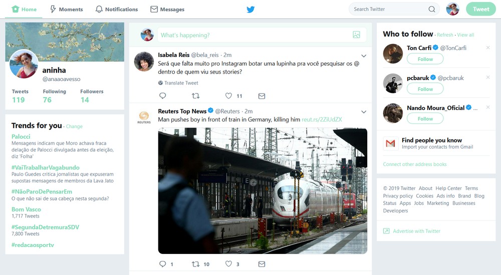 Como voltar à interface antiga do Twitter