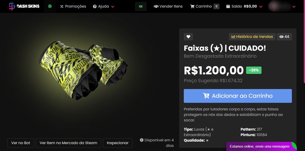 Dashskins é confiável? Conheça site de compra e venda de skins para CS:GO