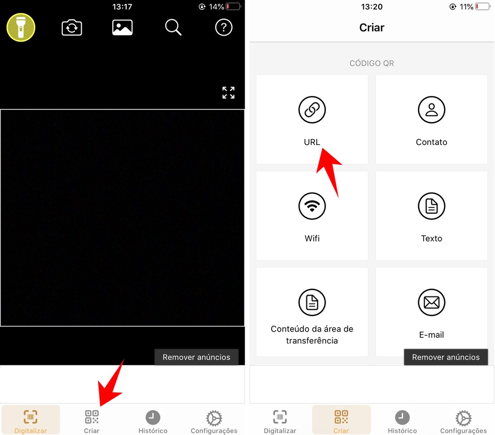 Como transformar link em QR Code