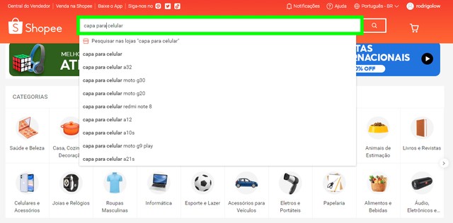 Como comprar na Shopee Brasil