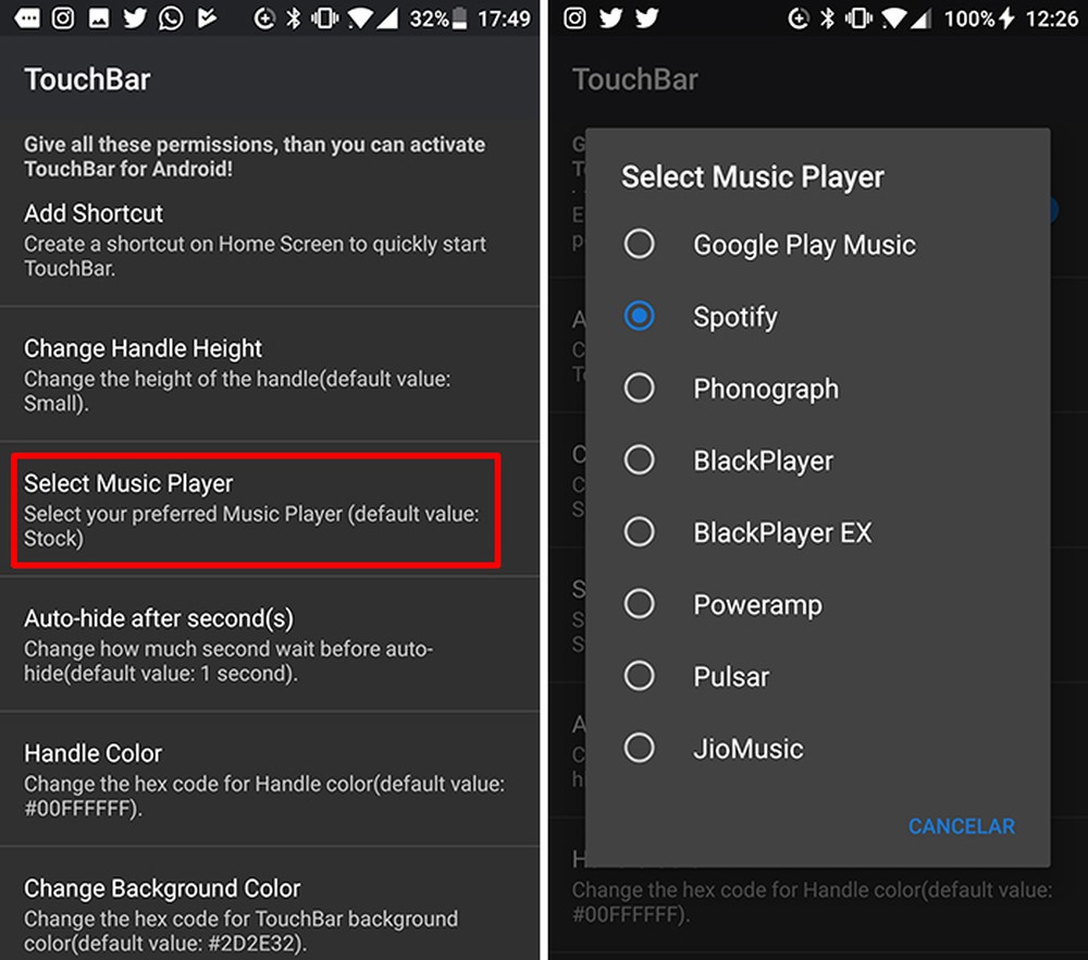 Como adicionar atalhos no estilo da Apple TouchBar ao Android