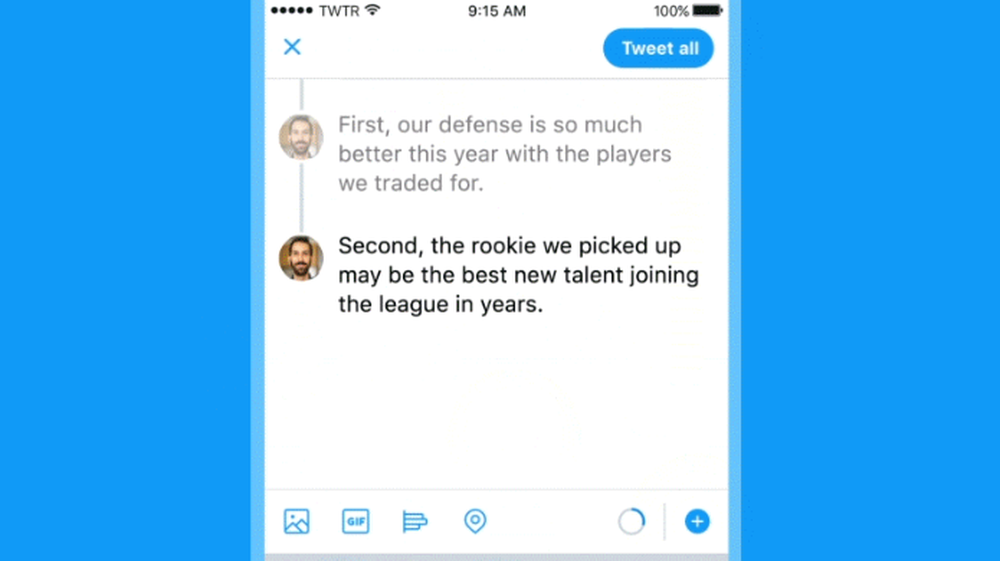 Twitter lança função que permite publicar posts em sequência