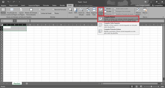 Como congelar/fixar linha e coluna no Microsoft Excel passo a passo