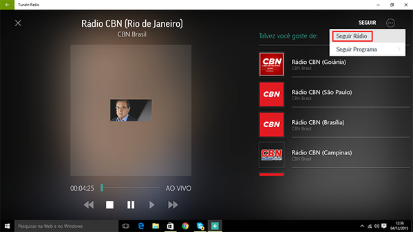 TuneIn para PC: ouça rádio online no app universal do Windows 10
