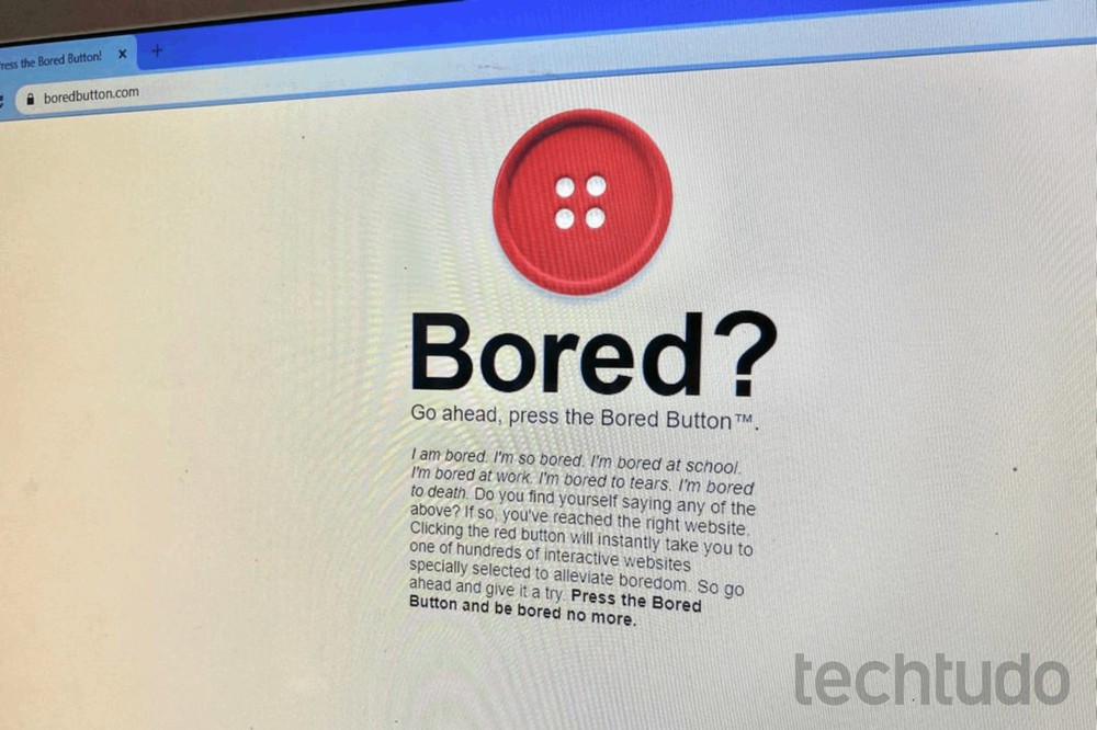 Site tira você do tédio com apenas um botão; conheça o Bored Button