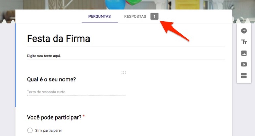 Como criar convite para festa com confirmação de presença no Google Forms