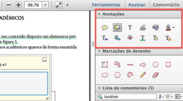 Como adicionar anotações em PDF no Adobe Reader