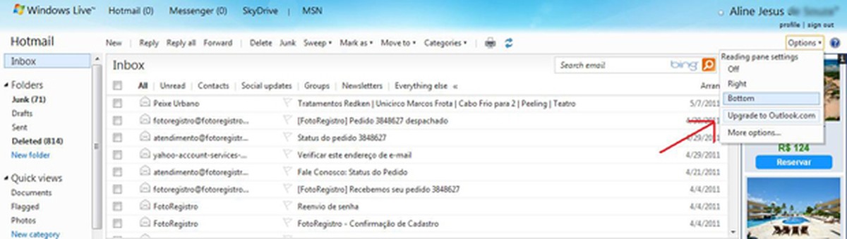 Como migrar a interface do Hotmail para o Outlook.com