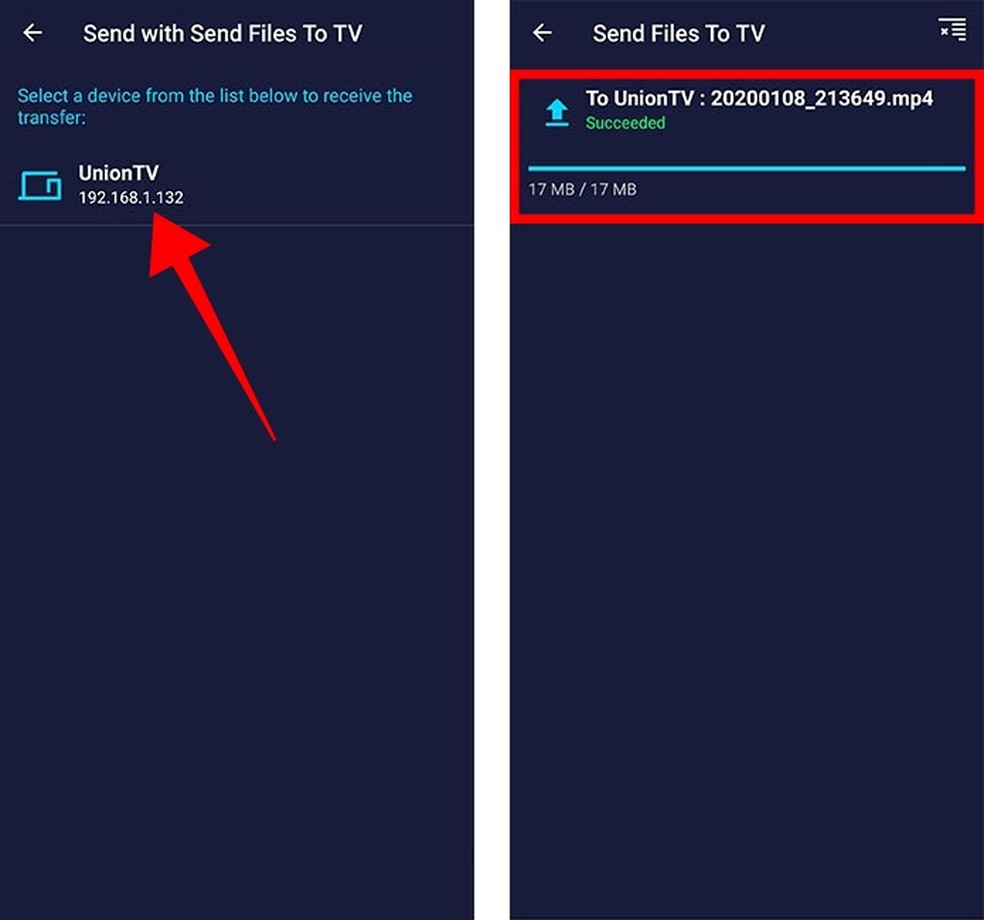 Como enviar arquivos para smart TV com Android