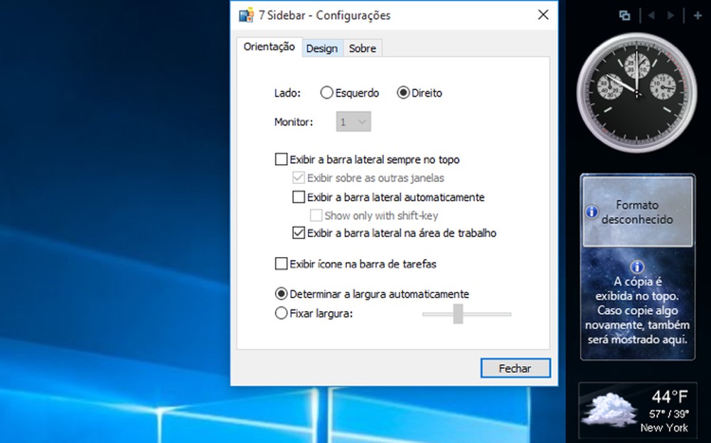 Como adicionar widgets no Windows 10