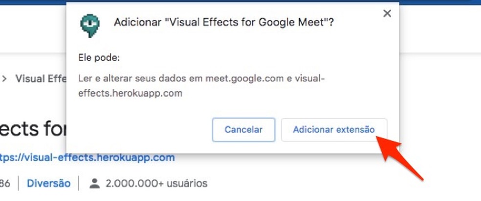 Visual Effects for Google Meet: como instalar e usar a extensão no Chrome