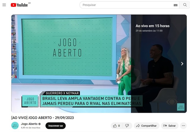 Jogo Aberto ao vivo hoje: como assistir ao programa pelo YouTube