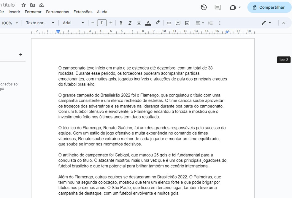 Truque com ChatGPT no Google Docs permite criar textos do zero; aprenda