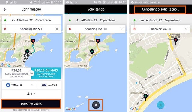 Como cancelar uma corrida no Uber
