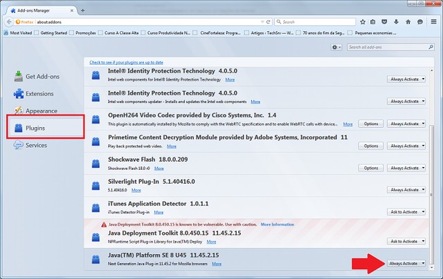Como habilitar o Java no Chrome, Firefox e Internet Explorer