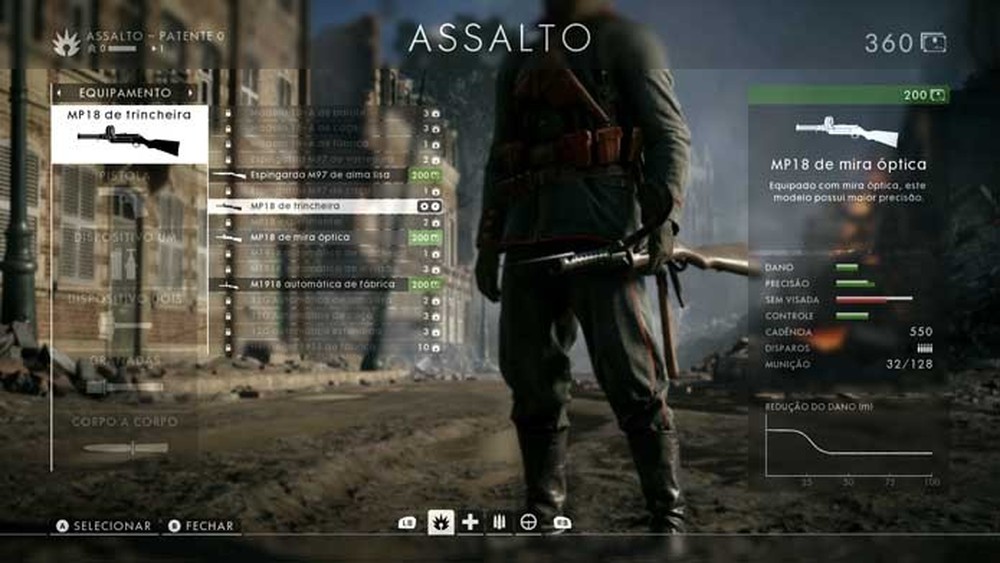 Como comprar armas e personalizar as classes em Battlefield 1