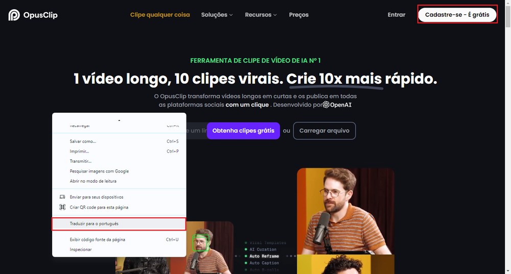 Opus Clip: como usar site para produzir vídeos curtos com IA