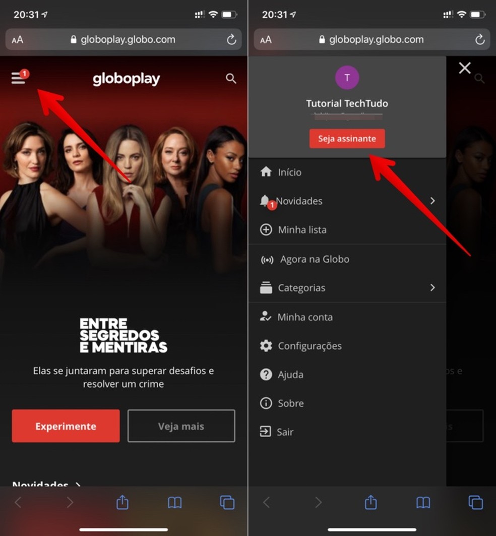 Como assinar o Globoplay pela smart TV