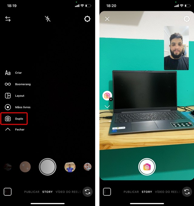 Instagram: como usar o efeito Duplo e tirar fotos 'tipo BeReal' no app