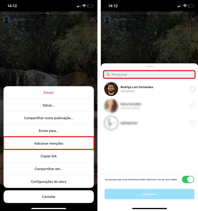 Como marcar alguém no story do Instagram depois de postado