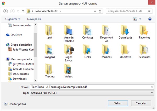 Como imprimir em PDF