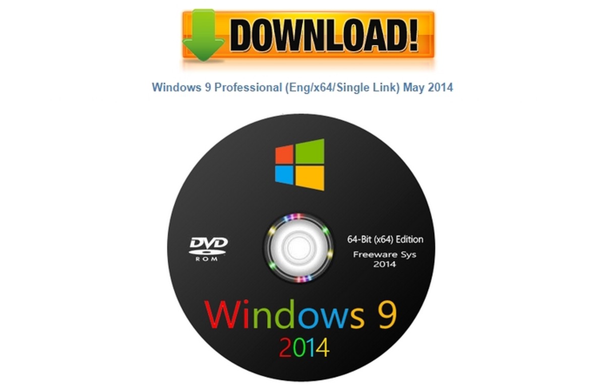 Falso vazamento de download grátis do Windows 9 espalha vírus