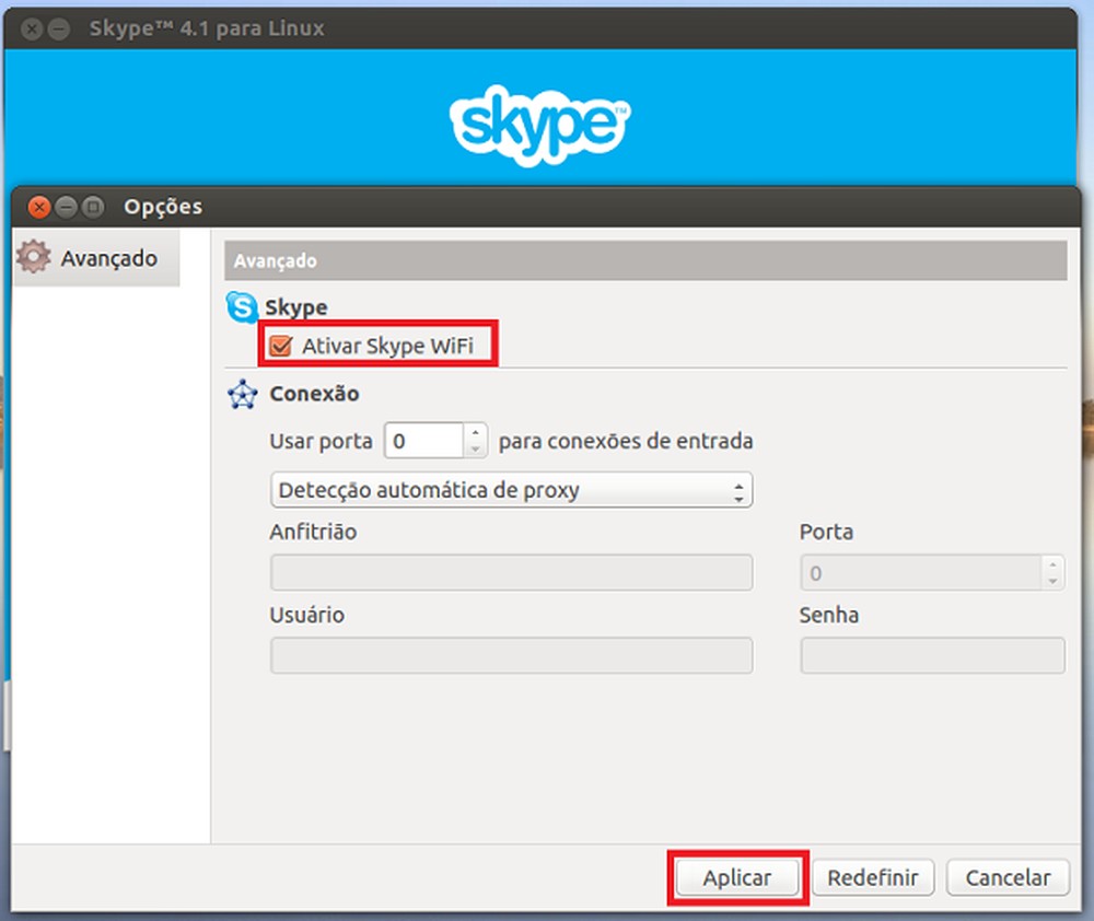 Como acessar e usar o Skype WiFi no Skype para Linux