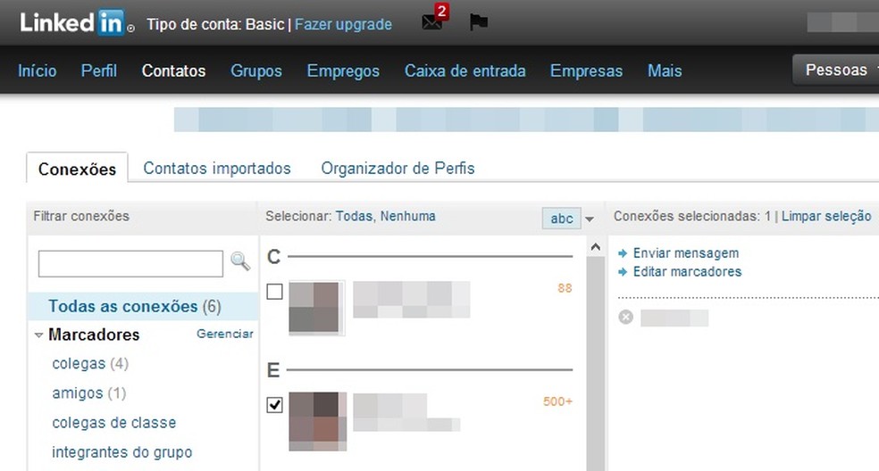 Como criar marcadores para organizar os seus contatos do LinkedIn