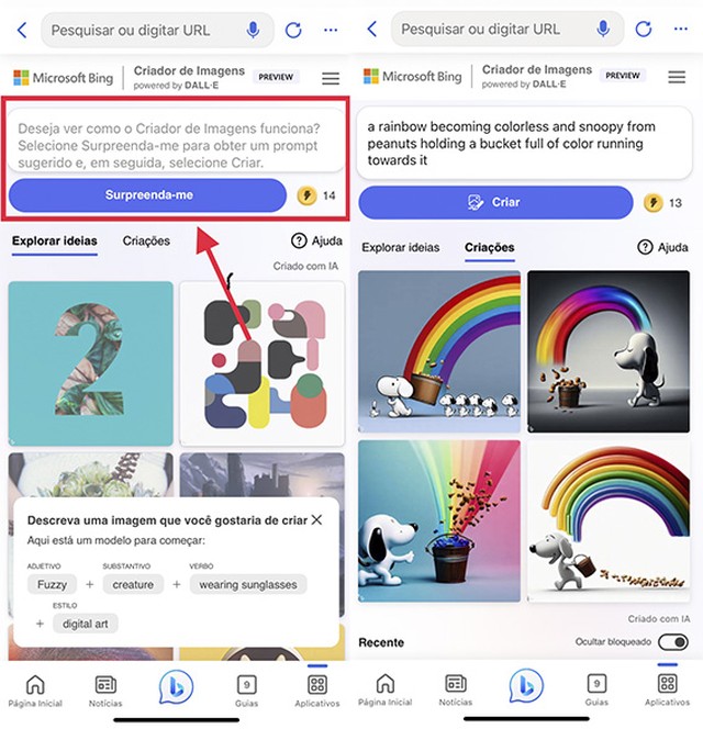 Como usar o Bing Image Creator pelo celular e pelo PC