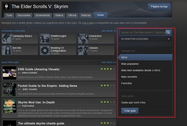 Como utilizar o sistema de Guias do Steam