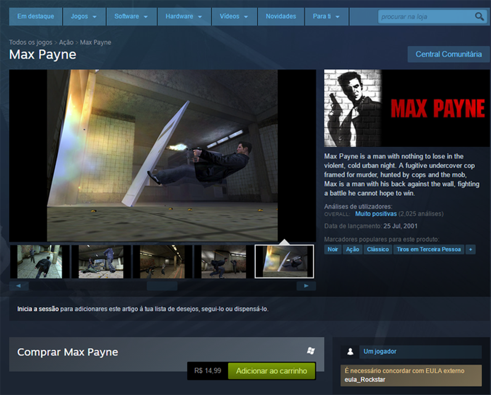 Os requisitos de Max Payne e como fazer download no PC