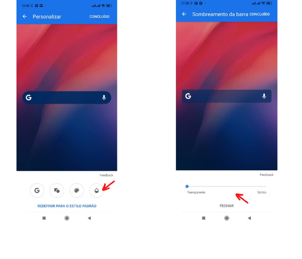 Como customizar o Google pelo celular (widget)
