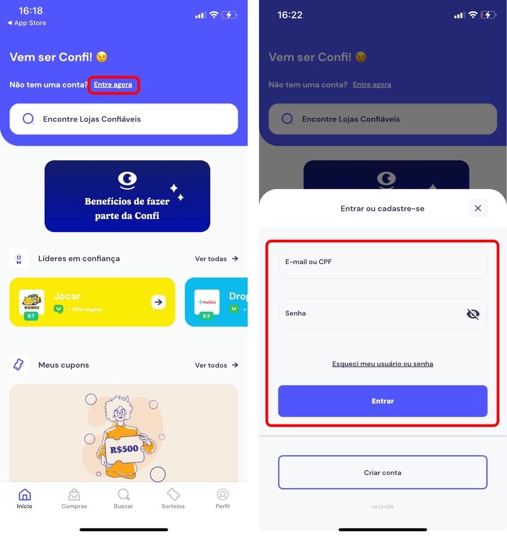 Como descobrir pelo app Confi se alguém fez compras usando o seu CPF
