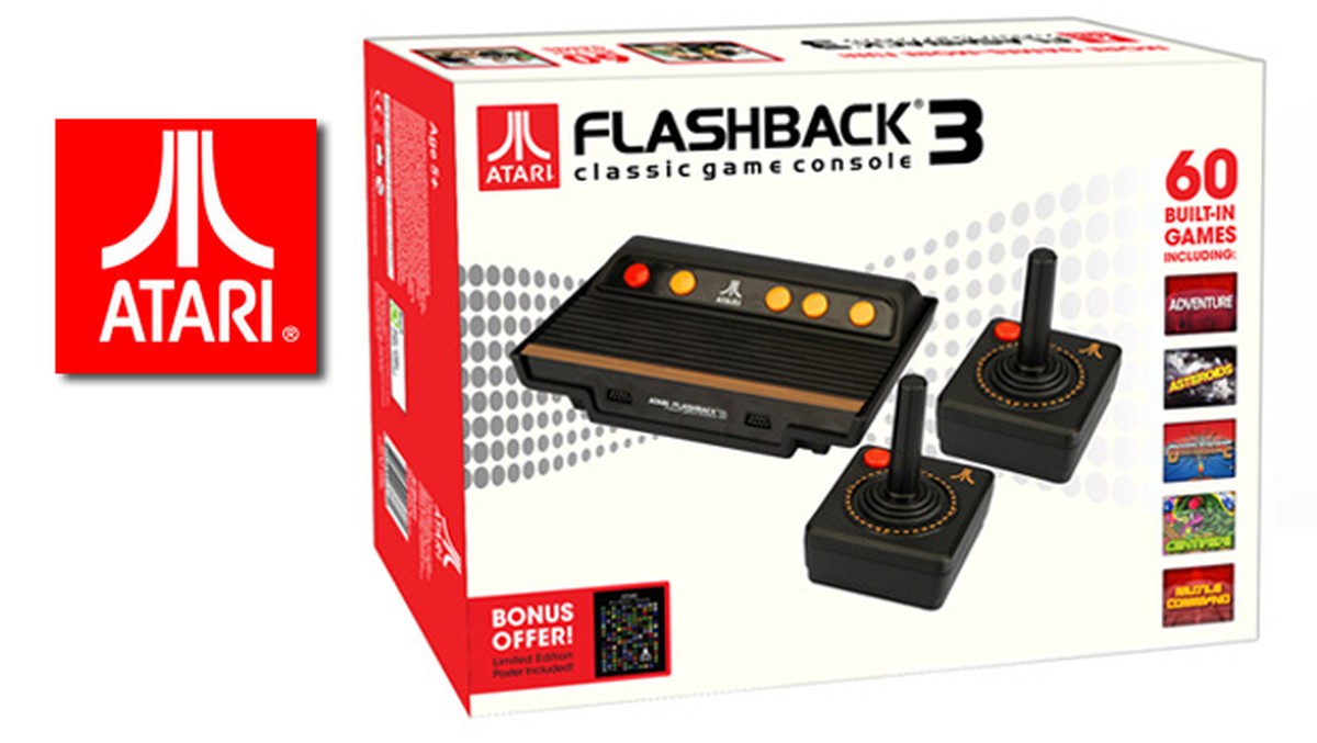 Atari anuncia Flashback 3: console com 60 jogos do Atari 2600
