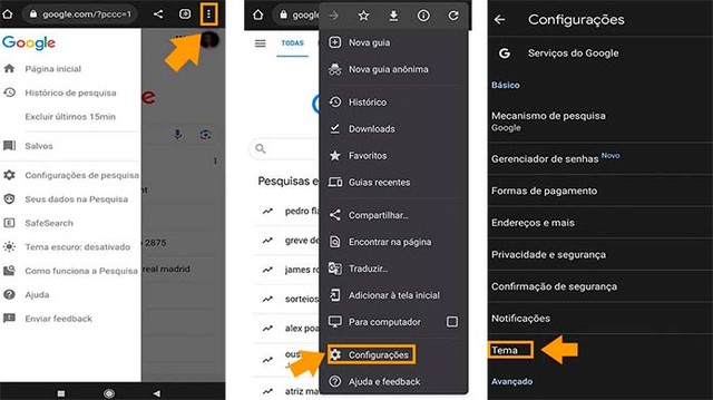 Como colocar o Chrome no modo escuro no PC ou celular