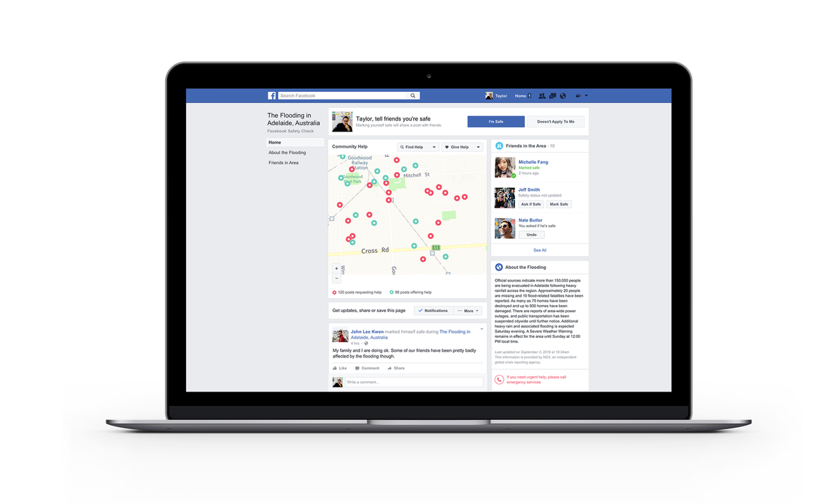 Facebook faz quatro mudanças no Safety Check e permite post 'mais pessoal'