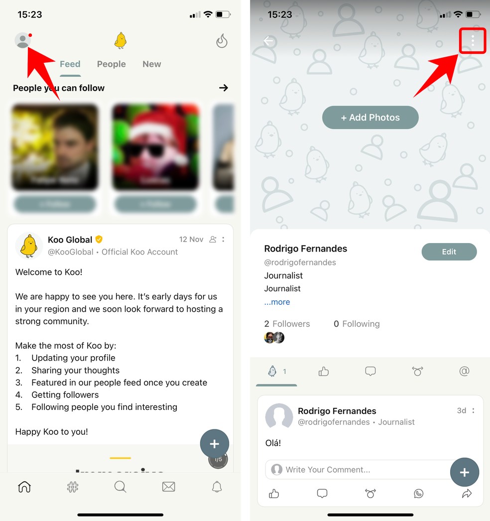 Koo App: como mudar o idioma da rede social para português do Brasil