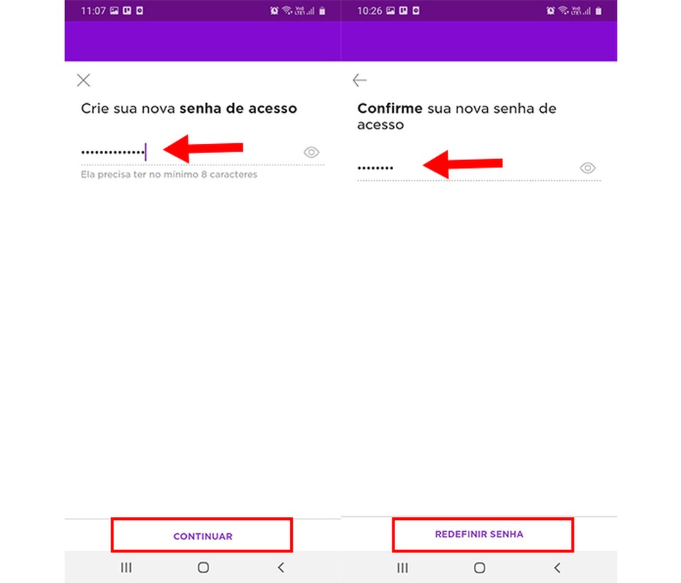 Como mudar a senha do aplicativo Nubank