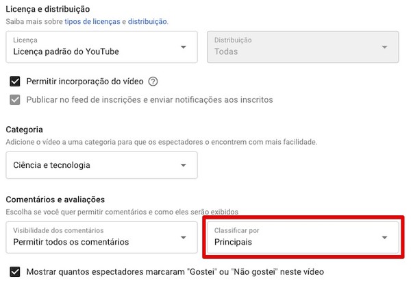 Como ativar comentários no YouTube