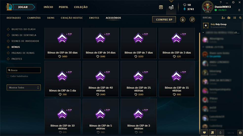 Como conseguir RP, Essência Azul e Experiência em League of Legends