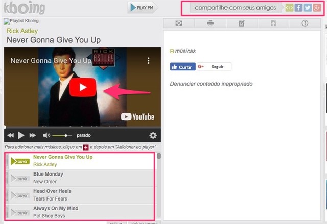 Como usar o Kboing para ouvir músicas online e de graça