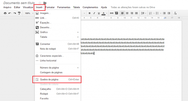 Como usar quebra de página no Word, Excel e Google Docs