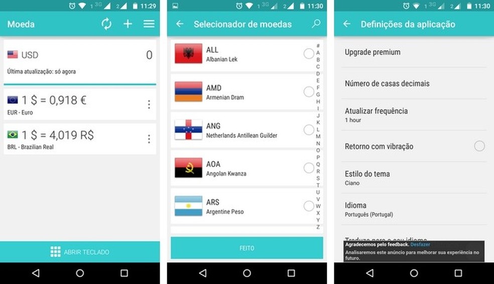 Melhores apps para câmbio de euro, dólar e outras moedas