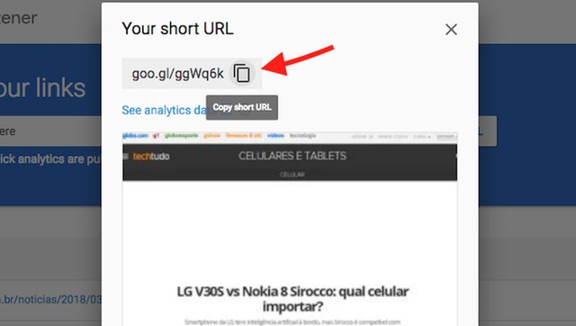 Como encurtar uma URL com o Google (goo.gl)