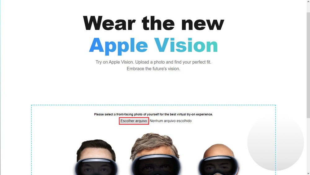 Site mostra como você ficaria usando o Apple Vision Pro; teste