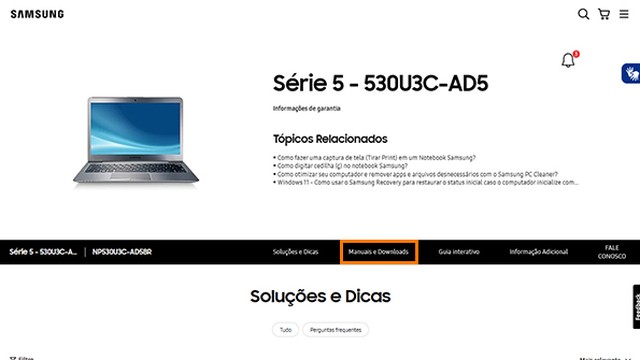 Como atualizar os drivers do notebook Samsung