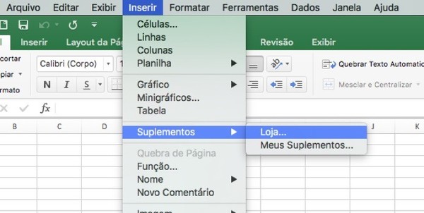 Como instalar suplementos no Excel